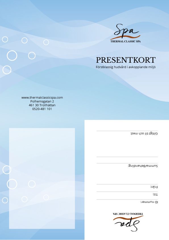 Köp Presentkort på skönhetsbehandlingar, fotvård och massage | Thermal ...